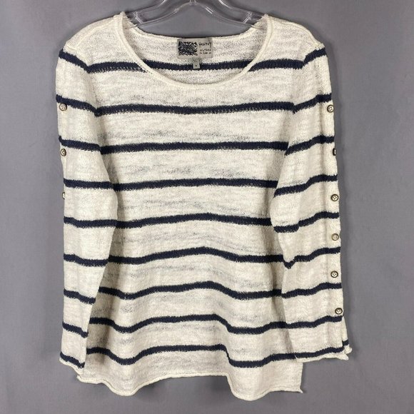 Habitat | Tops | Habitat Clothes To Live In Sweater Womens M White Navy ...